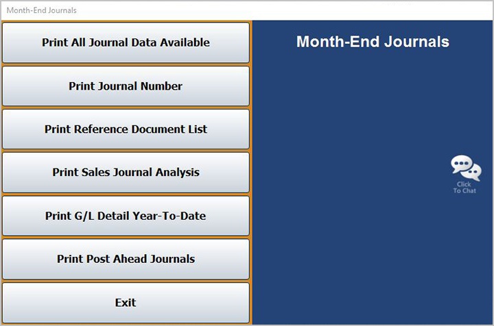 Understanding the Month-End Journals Menu