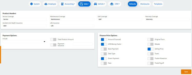 Setting Up Menu Selling