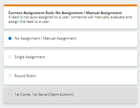 Configure Lead Assignments