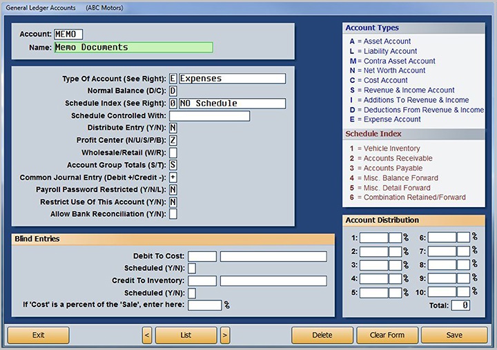 Creating a Memo Account
