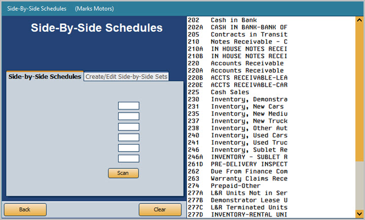 Creating a Side-by-Side Schedule Set