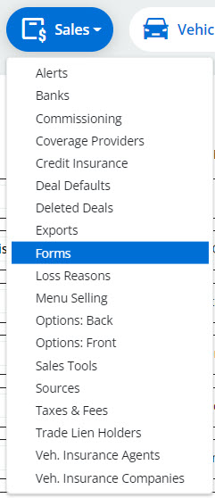 Go - Creating User-Defined Forms Menus
