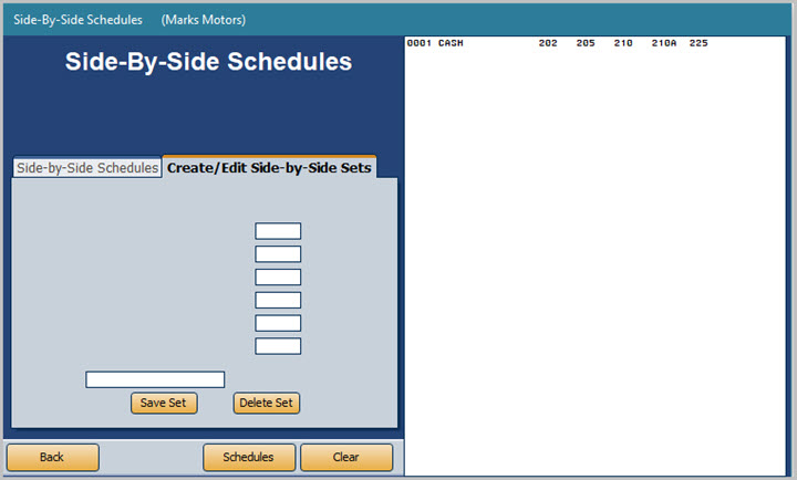 Editing a Side-by-Side Set