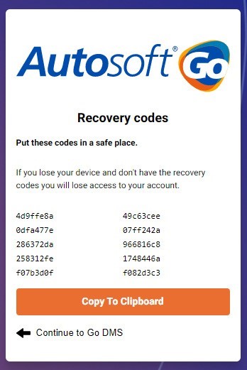 Generate Recovery Codes