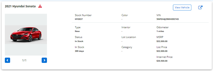 Performing a Bookout on an Inventory Vehicle