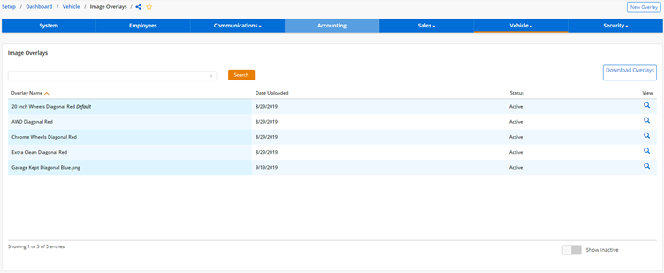 Setting a Default Image Overlay