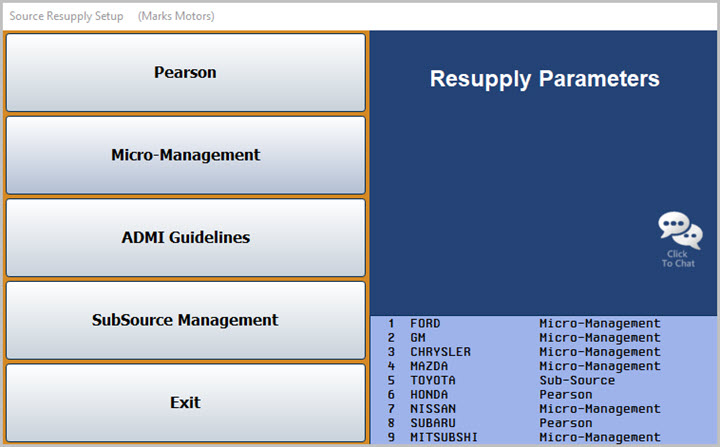 Using the Pearson Method for Resupply