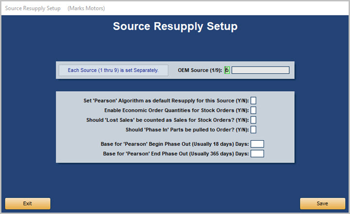Using the Pearson Method for Resupply