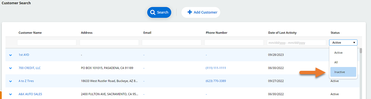 Go Making A Customer Inactive