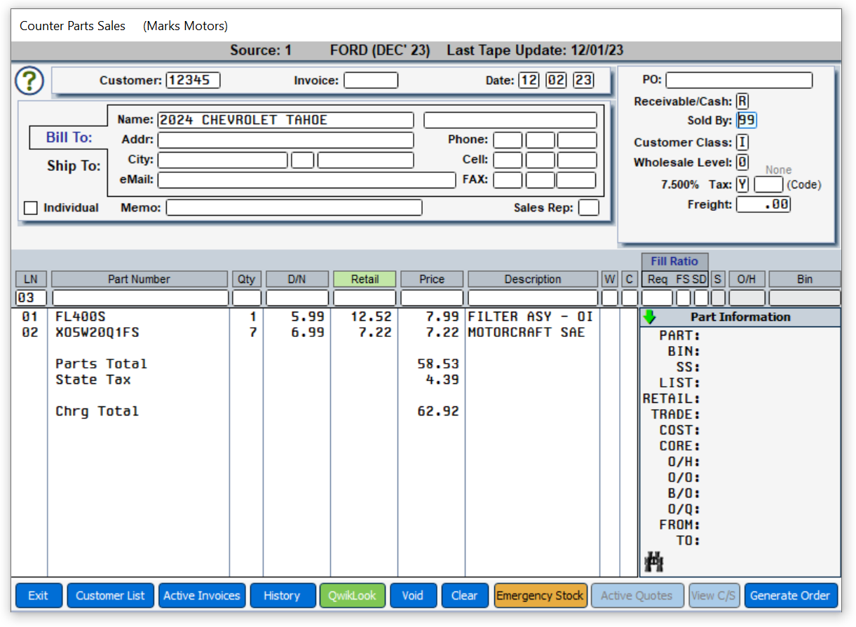 Creating an Internal Counter Slip