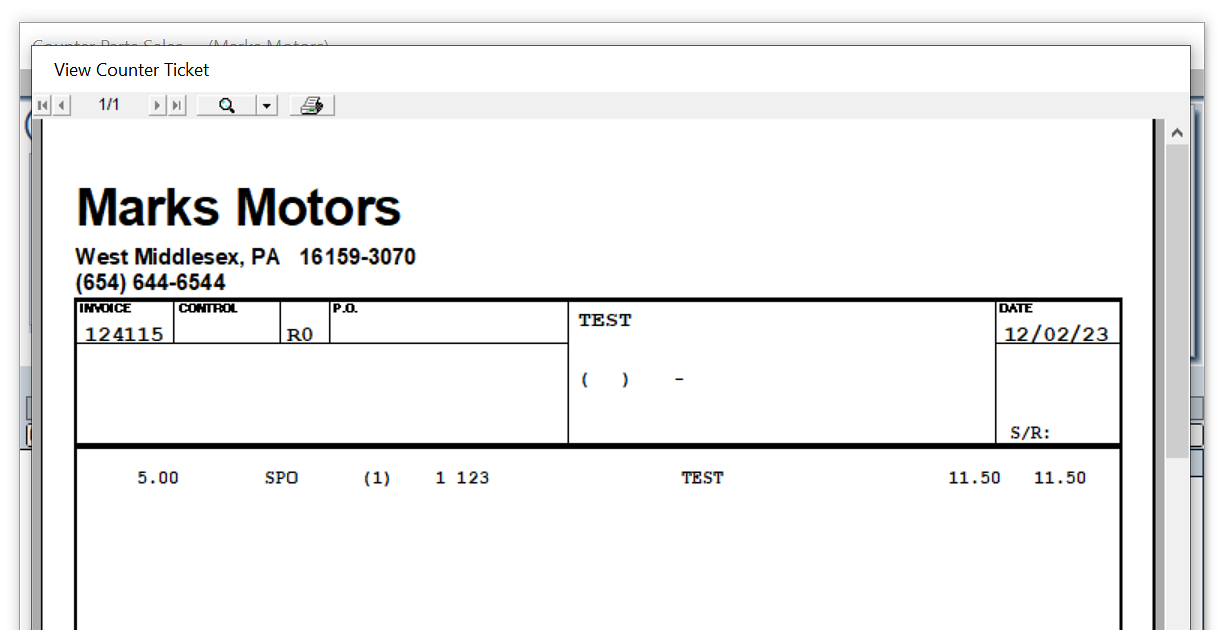 Creating Invoice PDFs for Closed Counter Slips on the Counter Parts ...