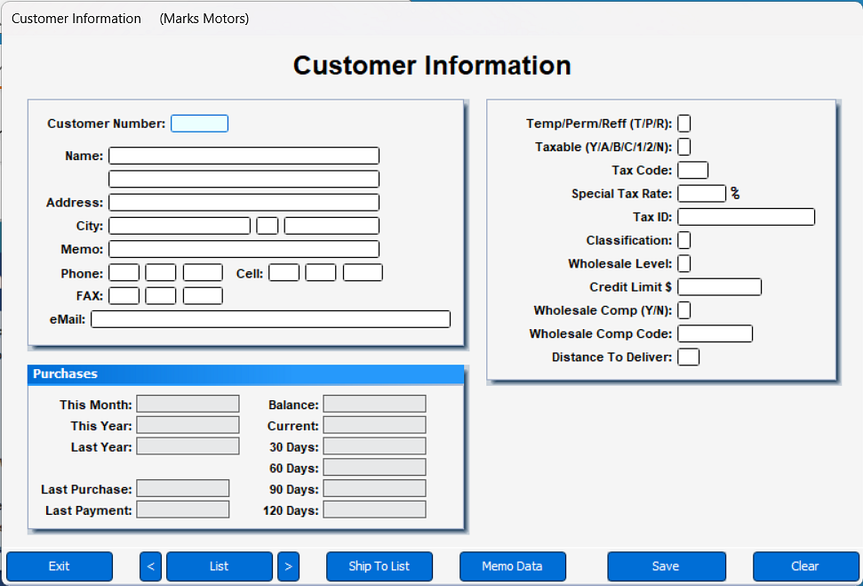 Pulling Wholesale Customer Information from the Accounting Module